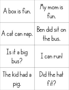Decodable Sentence Game for CVC Words - Campbell Creates Readers