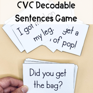Decodable Sentence Game for CVC Words - Campbell Creates Readers
