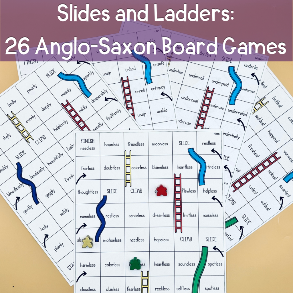 Morphology Games Slides and Ladders | Anglo-Saxon - Campbell Creates ...