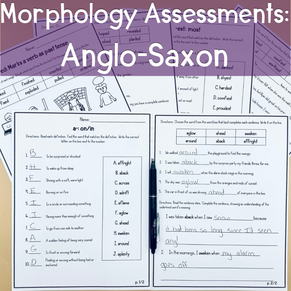 Morphology Assessments (Anglo-Saxon) - Campbell Creates Readers